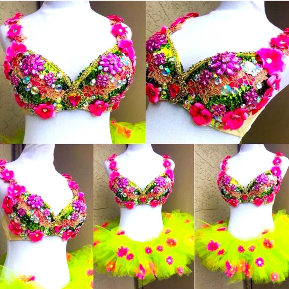 Electric Laundry Iheartraves Edc Rave Bra Outfit Set Gem
